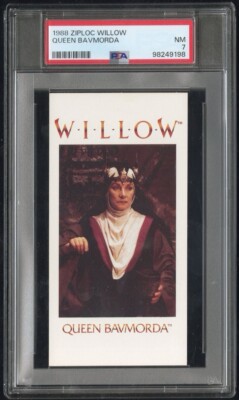 VINTAGE Willow Queen Bavmorda Jean Marsh CARD Ziploc 1988 PROMO PSA 7 ...