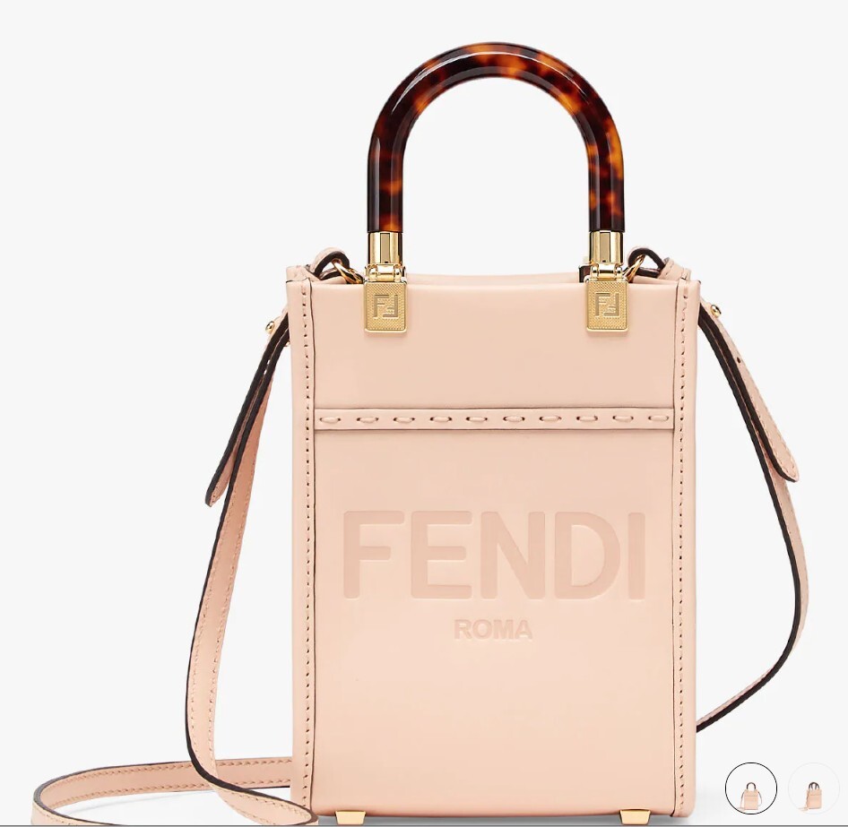 Fendi Sunshine Open/No Closure Shoulder Bag Mini Pink Leather for sale ...