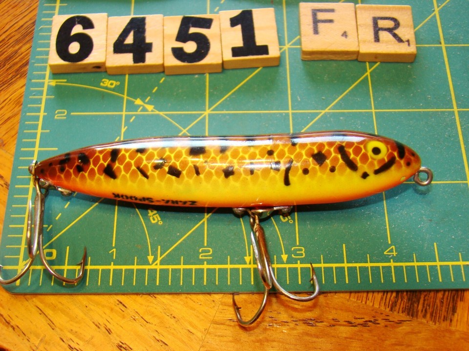 V6451 FR RARE HEDDON ZARA SPOOK SWAY BACK BROWN CRAWDAD BRS W BOX ...