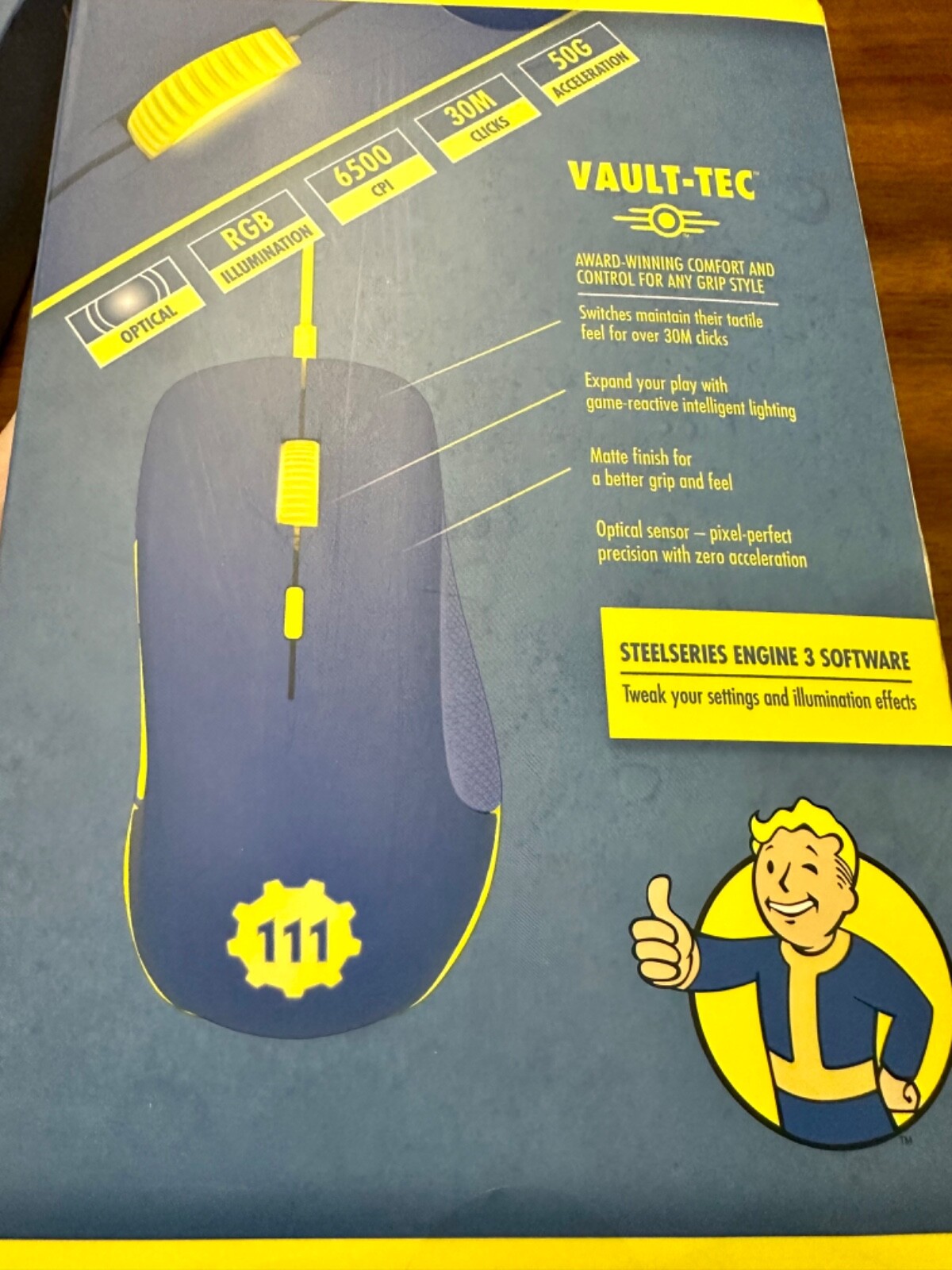 *RARE* Fallout 4 Vault 111 SteelSeries Rival 300 Gaming Mouse and QcK+ ...