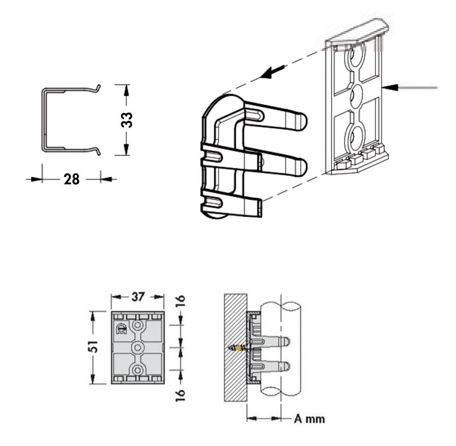 2X METAL PLINTH CLIP BASE SUPPORT HANGER MOUNTING SPRING KITCHEN FOOT ...