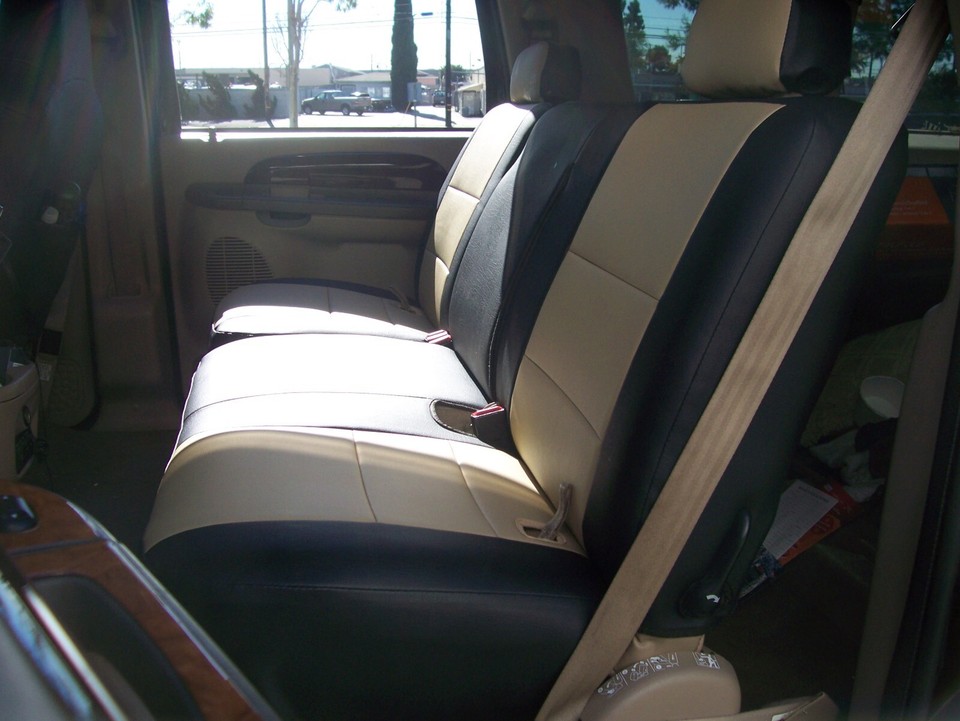for FORD EXCURSION 2000-05 S.LEATHER CUSTOM FIT MIDDLE ROW SEAT COVERS ...