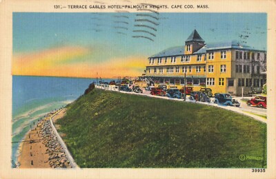 Postcard Terrace Gables Hotel Falmouth Heights Cape Cod Massachusetts ...