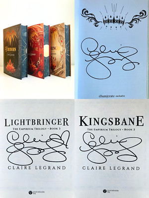 ALL BOOKS HAND SIGNED Empirium Trilogy by Claire Legrand ILLUMICRATE ...