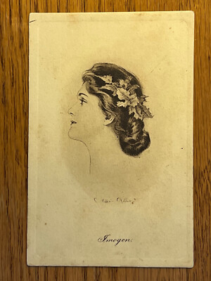 A/S Signed Charles Dana Gibson, Woman's Head, Imogen, ca 1920 | eBay
