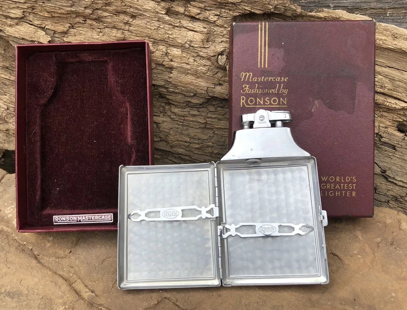 Vintage Mastercase Fashioned By RONSON World's Greatest Lighter w ...