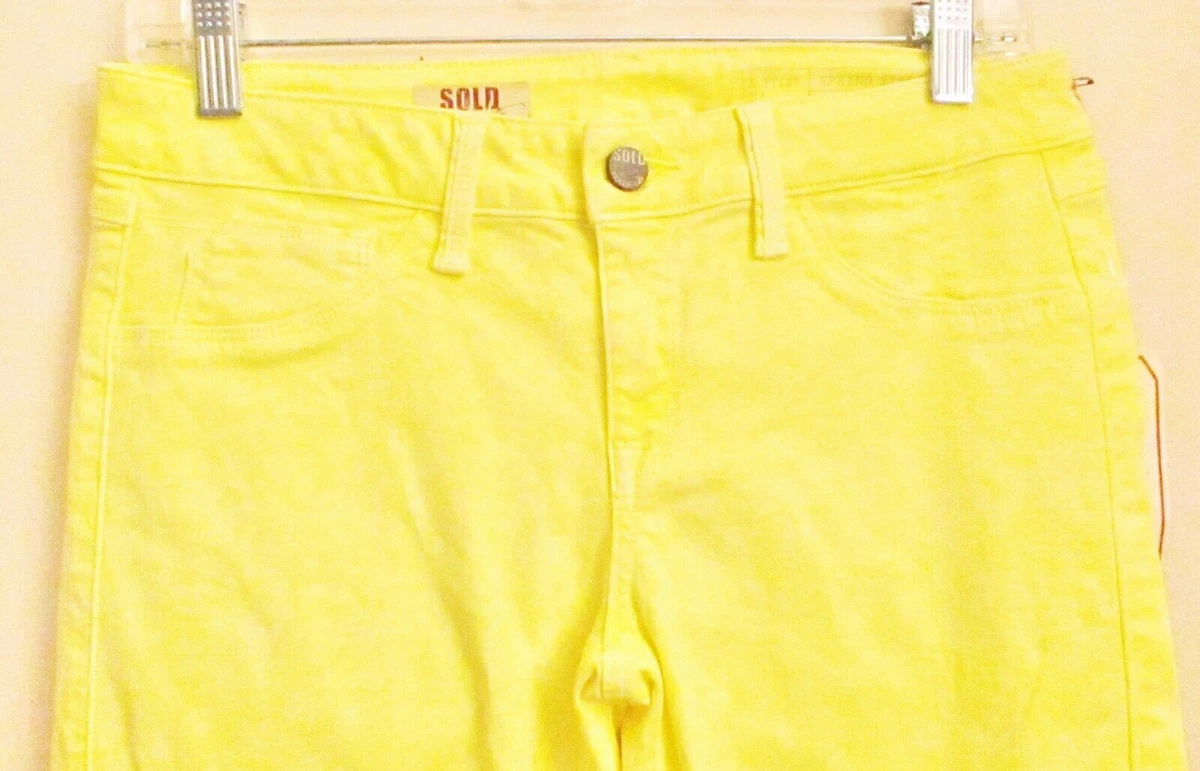 Buy Neon Yellow Stretch Denim Jeans Online | emergencydentistry.com