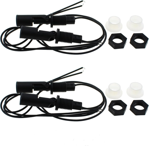 2PCS Black PP Plastic Water Level Sensor Aquarium Side Mounted ...