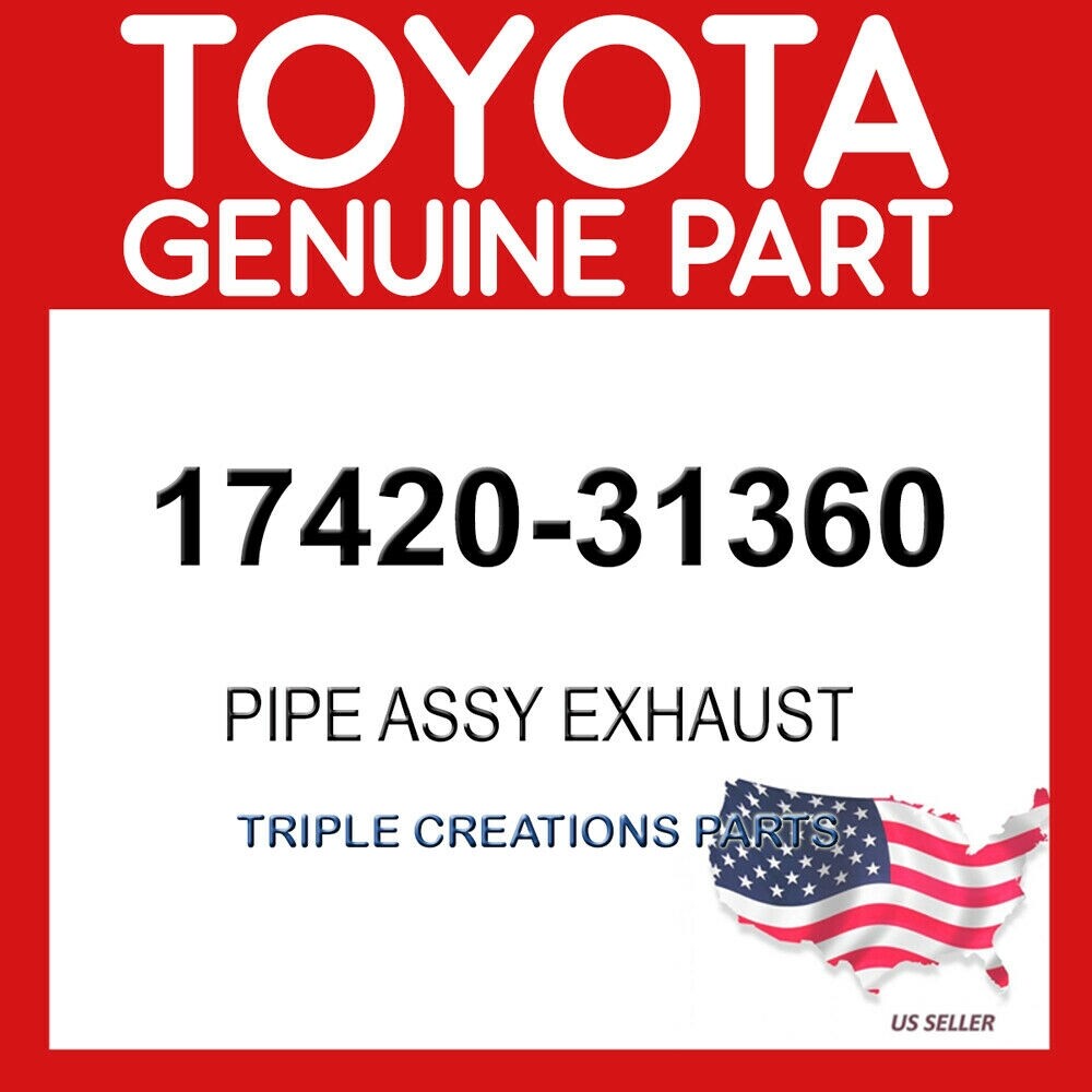 TOYOTA GENUINE 1742031360 PIPE ASSY, EXHAUST, CENTER 17420-31360 | eBay
