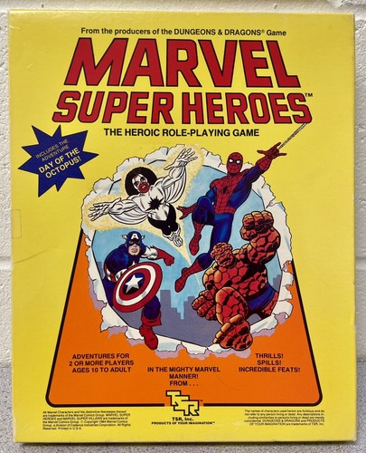 Marvel Super Heroes Role Playing Game by TSR 1984; played, appears ...