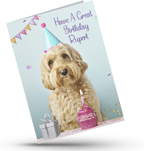 Personalised Cockapoo Birthday Card Champagne Cockerpoo Cockapoo Mum ...