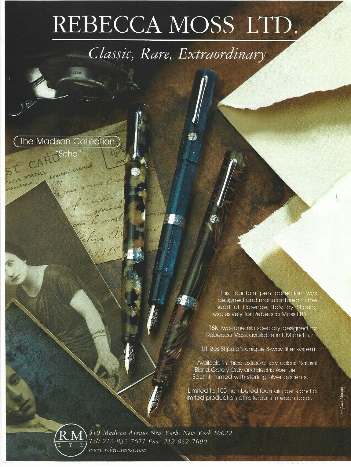 Rebecca Moss Luxury Fountain Pen Print Ad, Rebecca Moss Madison ...