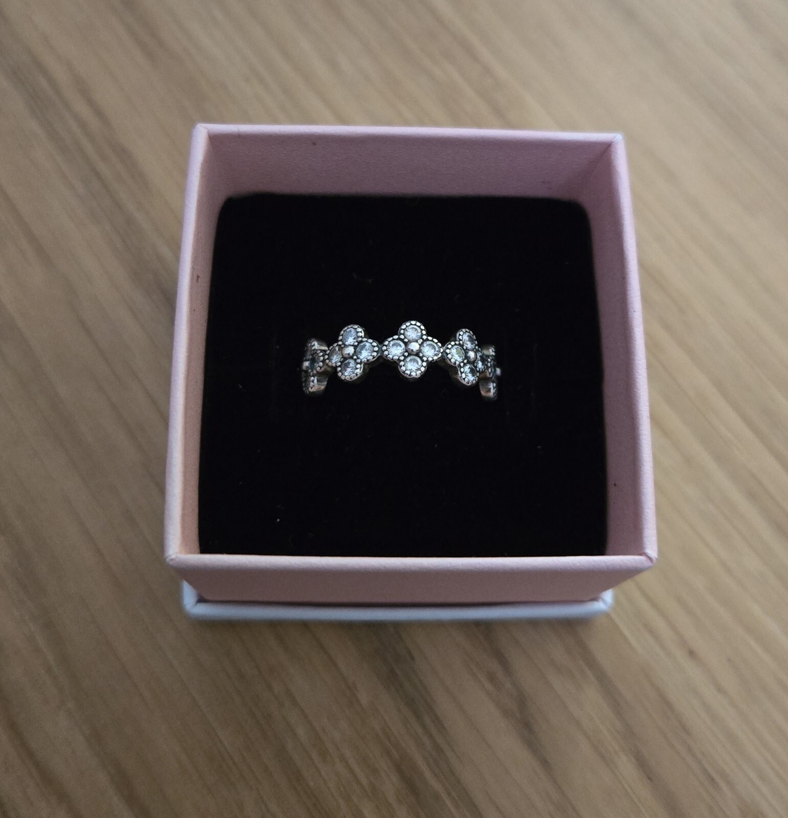 Genuine Pandora Pavé Oriental Blossom Flower Ring VGC… - Gem