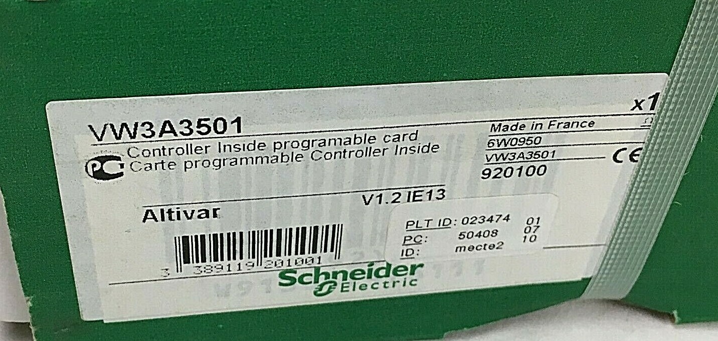 Schneider VW3A3501 Controller Inside Programable Card Altivar V1.2IE13 ...