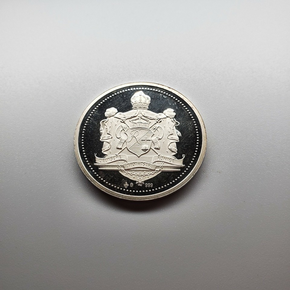 1918 Wilhelm German States coin medal Prussia 1871 Versailles ...