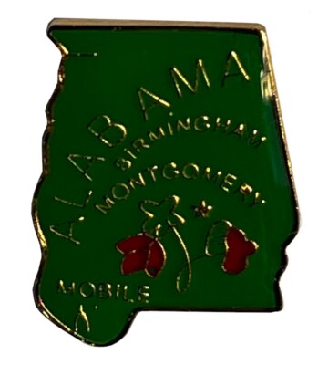 Alabama Enamel State Map Hat Cap Lapel Pin (ACE - 601) | eBay