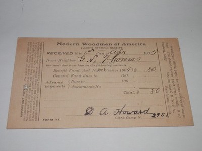 LAURA ILLINOIS - GLASFORD - 1905 BUSINESS POSTCARD - MODERN WOODMEN of ...