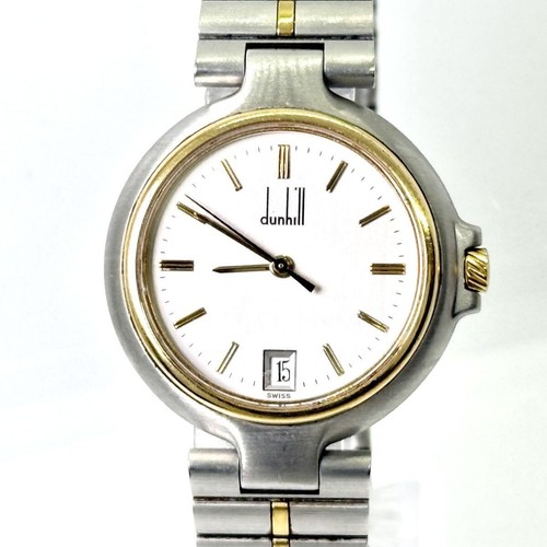 Dunhill Millennium Men's Quartz Watch 1-Row 39mm Gold Silver Used | eBay
