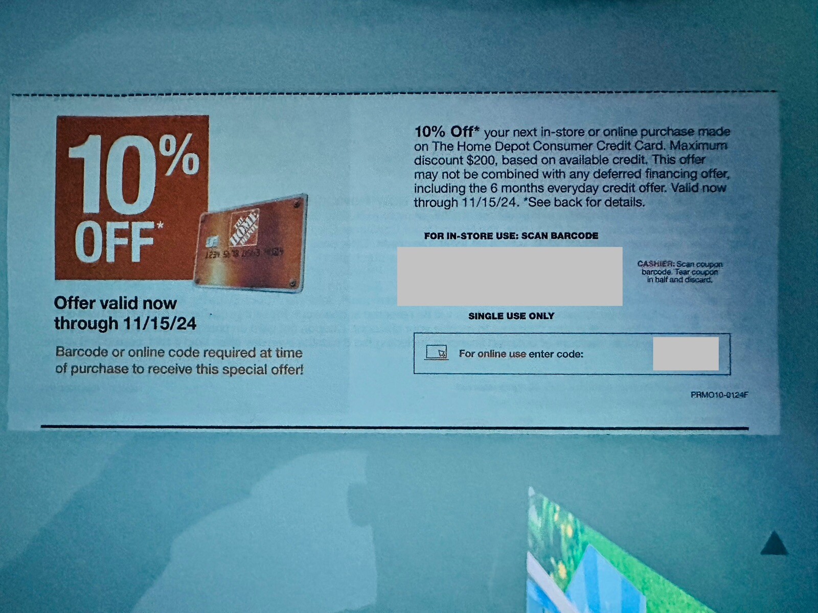 HOME DEPOT 10% Off w/HD Consumer Credit Card Coupon Exp. 1 1/15/2024 ...