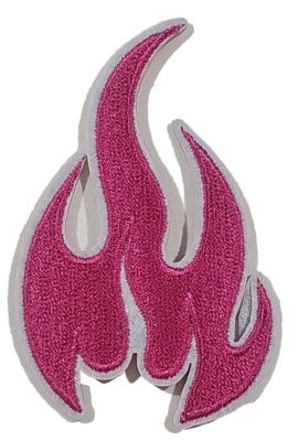 Pink Flames - Embroidered Patch | eBay