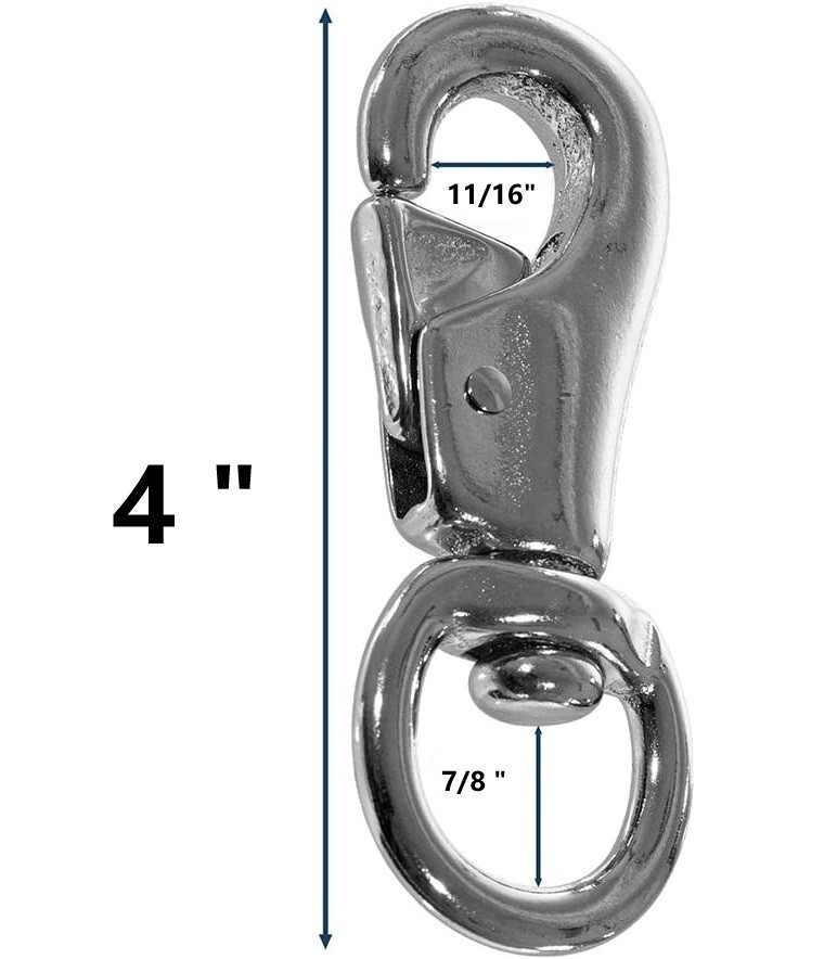 4 Pack Heavy Duty Swivel Snap Hooks Dog Leashes Rope Boat Spring Hook ...