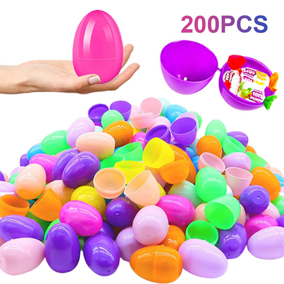 Easter Egg Gift Packing Box Fillable Colored Plastic Eggshell for ...