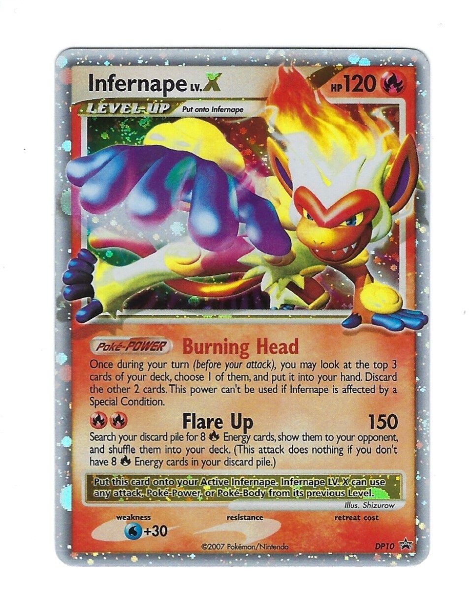 Pokémon TCG Infernape LV.X DP Black Star Promotional DP10 Holo Promo ...