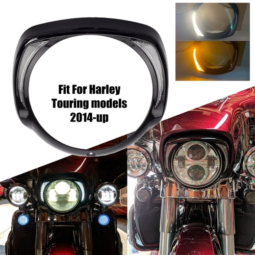 LED Headlight Bezel Visor Trim Ring For Harley Touring models FLHX FLHTCU 14-22 699955288344| eBay