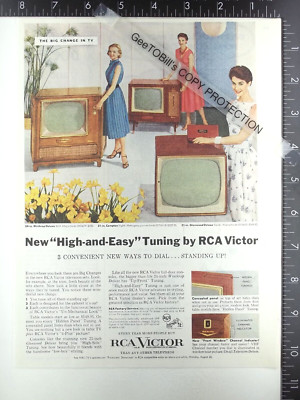 1955 ADVERTISING for RCA Victor Winthrop Compton Glenwood Deluxe TV ...