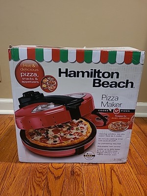Hamilton Beach Enclosed 12in Pizza Oven Maker Electric Rotating Cooker ...