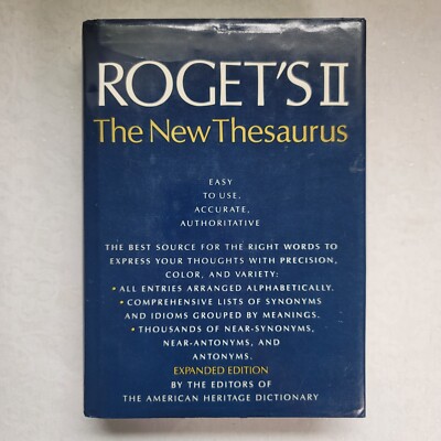 Roget's II : The New Thesaurus Hardcover 9780395483176| eBay