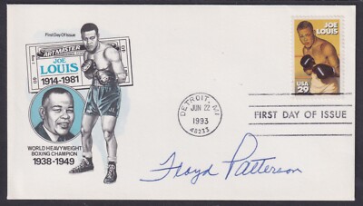 Floyd Patterson, American 2-time Heavyweight Boxing Champ, signed Joe ...