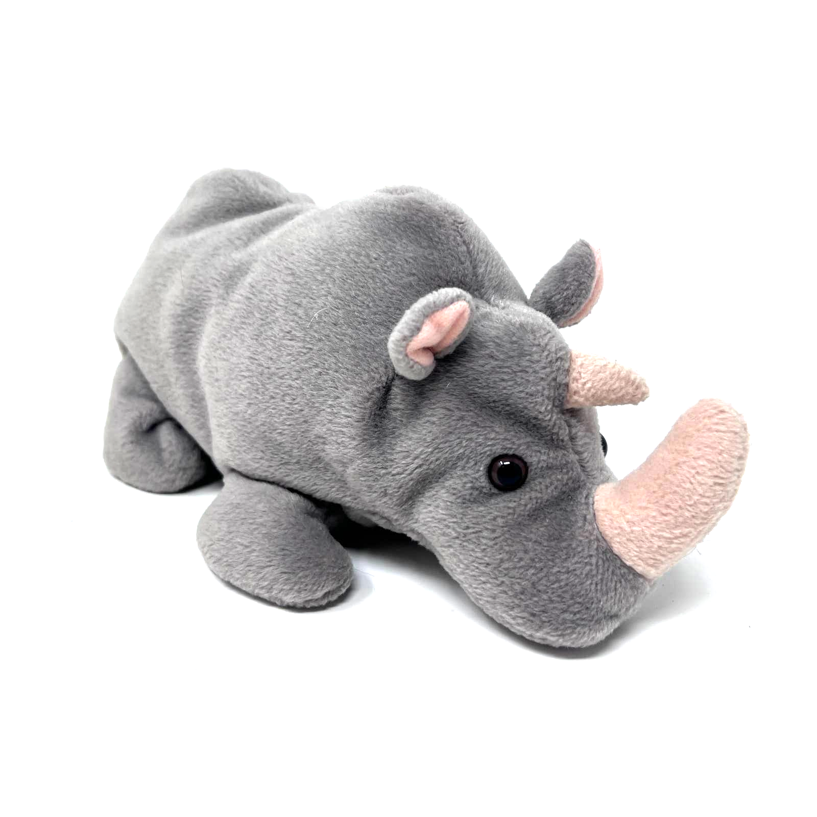 Russ Nostrils Rhino Plush 9" Gray Rhinoceros Beanie Stuffed Animal ...