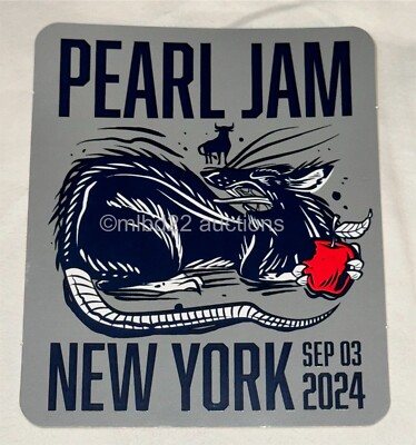 PEARL JAM - Sept 3 NYC MSG N1 2024 - Rat Apple Event STICKER - dark ...
