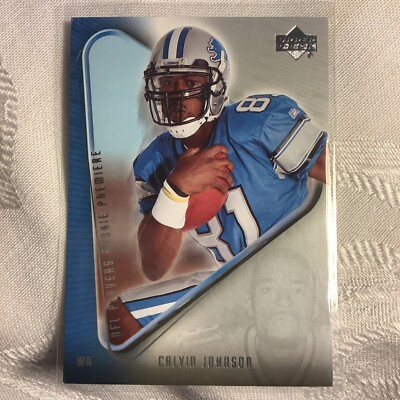 2007 Upper Deck Rookie Premiere Box Set Calvin Johnson RC #15 Detroit ...