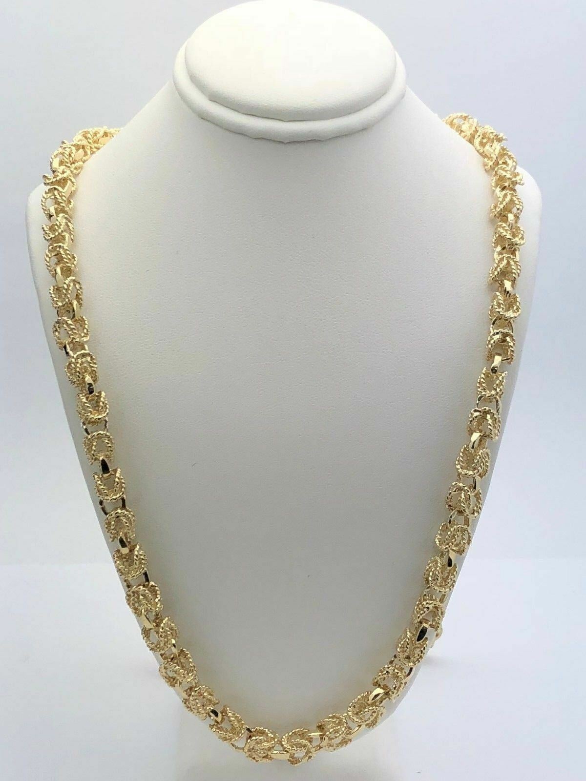 14k Yellow Gold Solid Turkish Style Chain Necklace 24" 7mm 82 grams | eBay