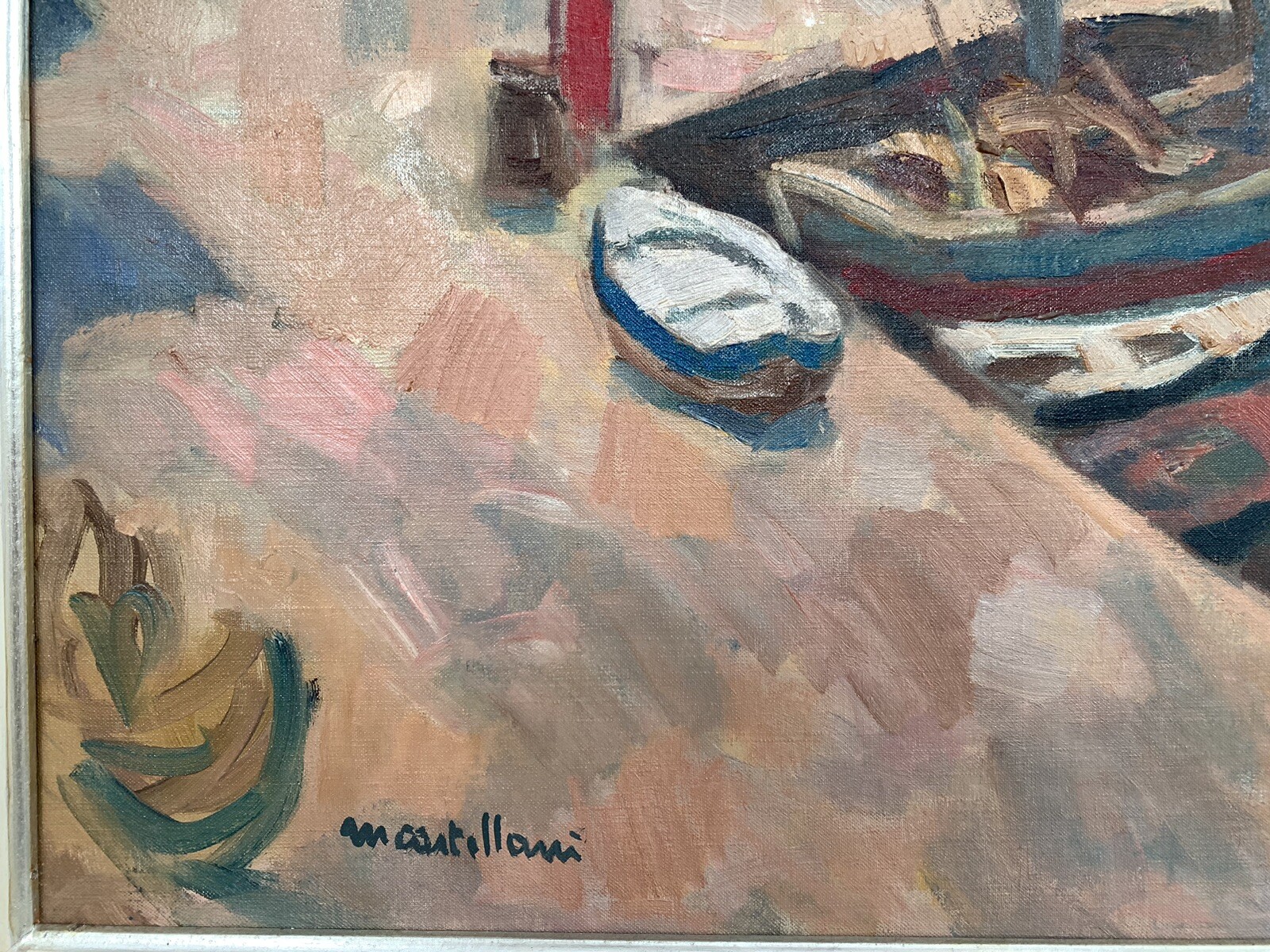 Mario Castellani - Olio su Tela - Pittore Ligure | eBay