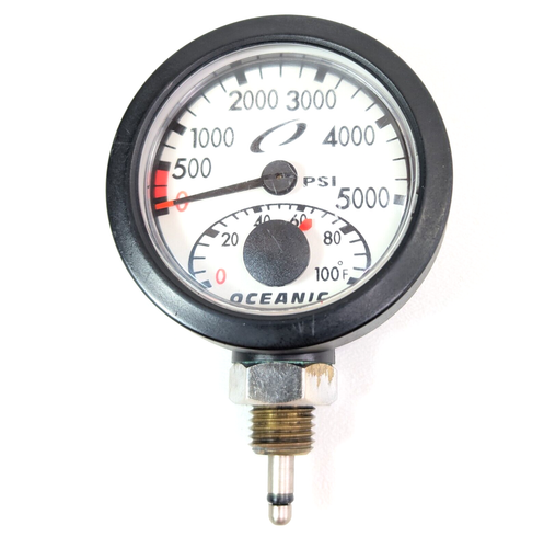 Oceanic Swiv Compact 5000 PSI SPG Pressure Gauge + Thermometer Scuba ...