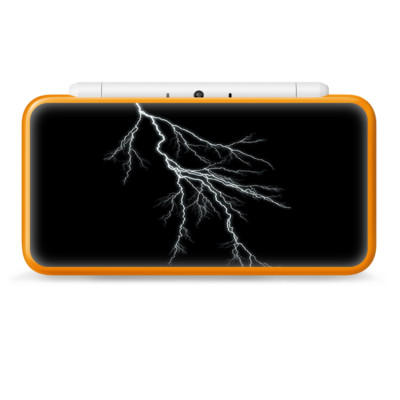 Skins Decal Wrap for Nintendo 2DS XL - white lighting black background ...