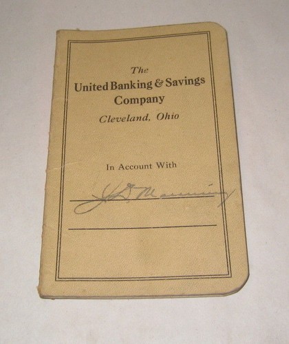 United Banking & Savings Company Cleveland Ohio Savings Account Book ...