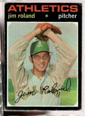 1971 Topps #642 Jim Roland VG/EX Very Good/Excellent Athletics ID:39181 ...