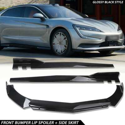 For Porsche 911 996 997 Front Bumper Lip Spoiler Splitter+Side Skirt ...
