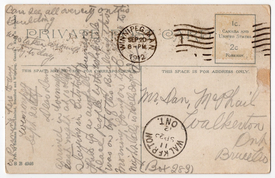 Eaton Company's Store Portage Avenue WINNIPEG Manitoba 1912 Stedman ...