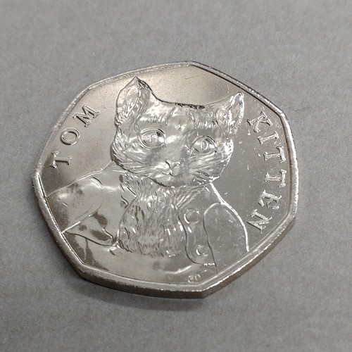 2017 - Tom Kitten - 50p Fifty Pence coin - Beatrix Potter - circulated ...