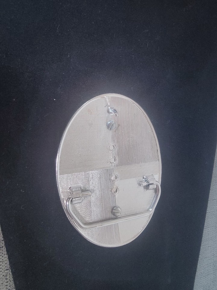 Western Belt Buckle Dollar Coin Black & Silver 3.50" X 2.50"-Good ...