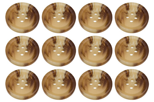 Mock Horn Buttons Flat 4 Hole Sew On Button 8 Colours 11mm 15mm 18mm ...