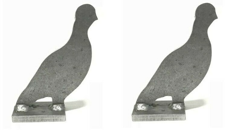 AR500 Bird Silhouette Animal Steel Knock-Over Target 7”X 4”X 3/8” Set ...