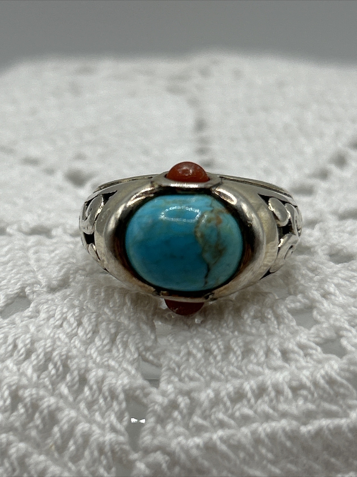 Sally C Treasures SX Turquoise 925 Sterling Silver Ring Thailand | eBay
