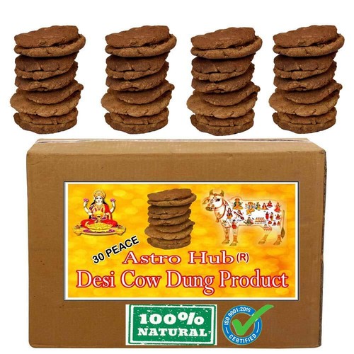 100% pure indian cow dung Cakes ( Brown ) Pack of 30 | eBay