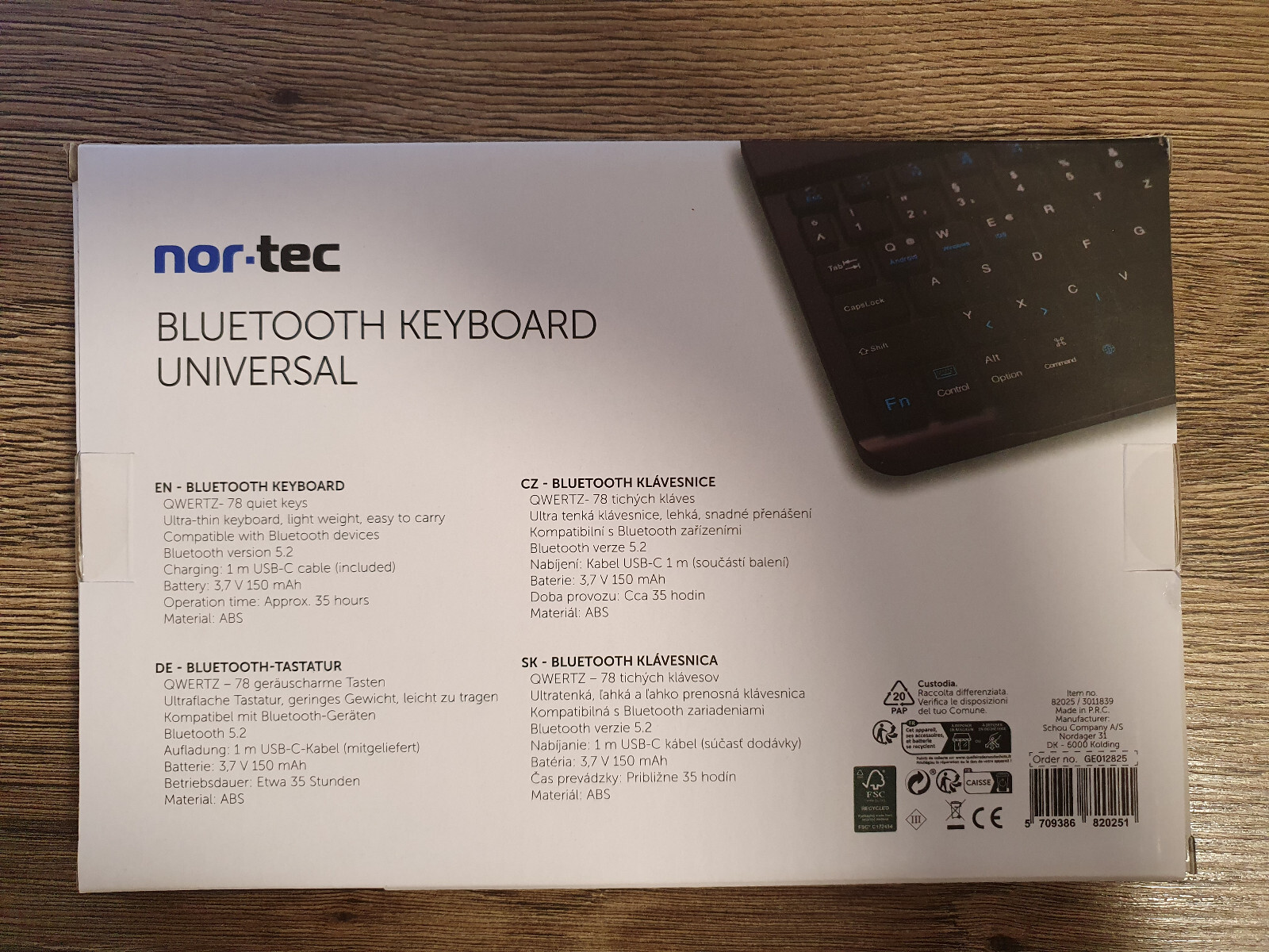 Nor-tec Bluetooth Tastatur kabellos Keyboard für PC Handy Tablet NEU ...